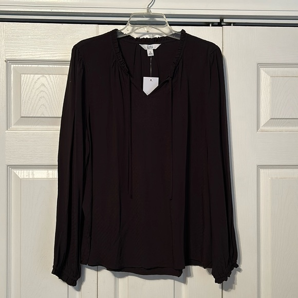 croft & barrow | Tops | Nwt Croft Barrow Black Peasant Top | Poshmark